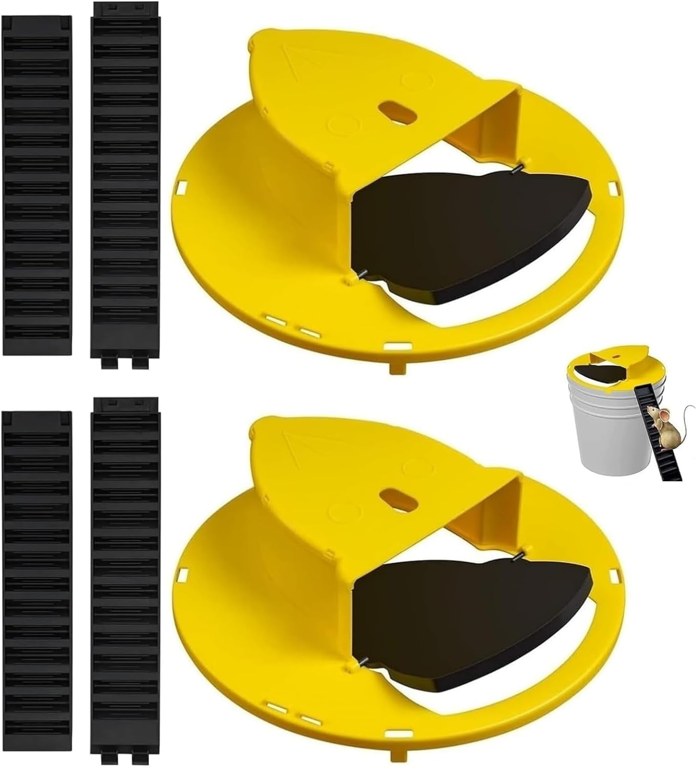 Mouse Trap Bucket with Flip Lid, Auto-Reset Humane Mouse Rat Trap ...