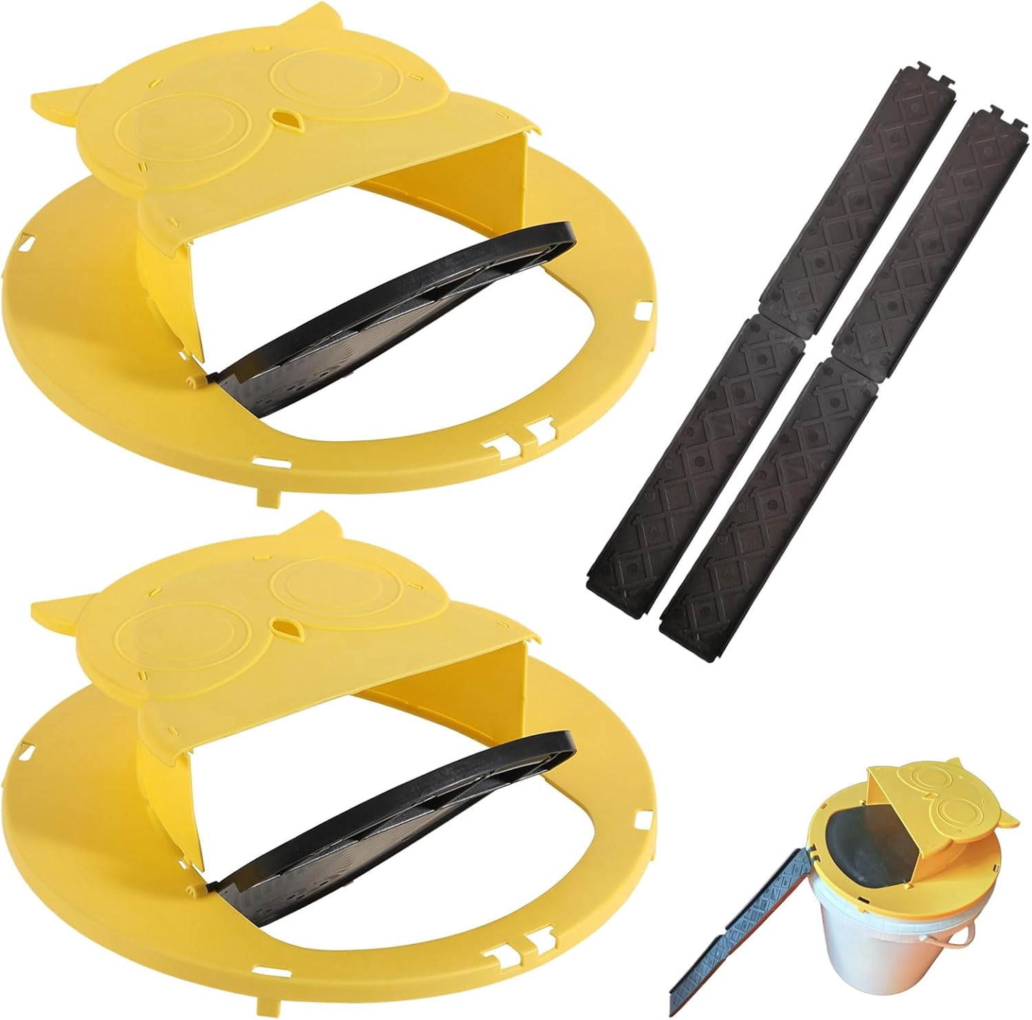 Mouse Trap Bucket Flip Lid, Auto-Reset Multi-Catch Humane Mouse Traps ...