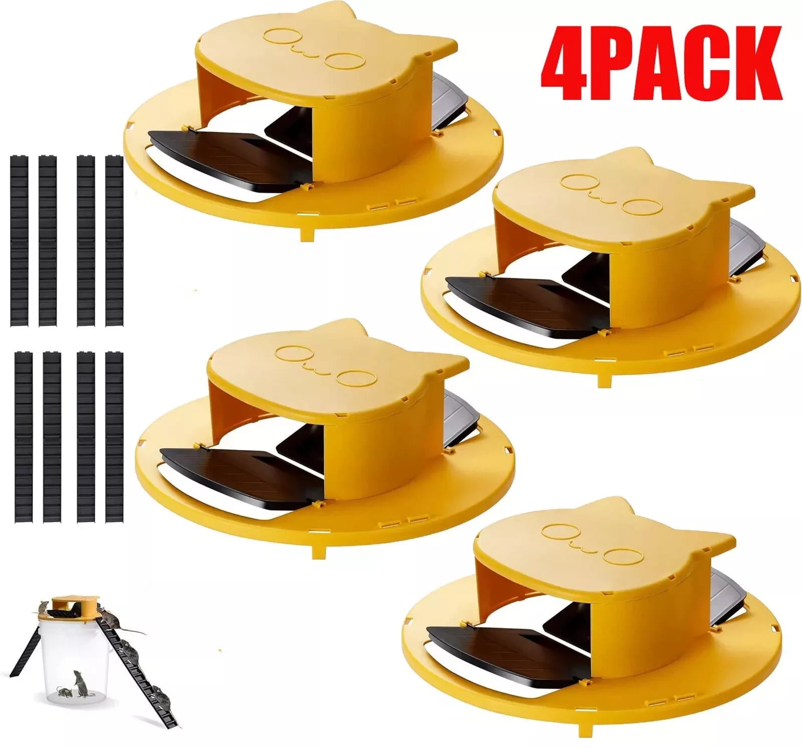 Mouse Trap Bucket Flip Lid, Multi Catch Humane Rat Trap for Indoor ...