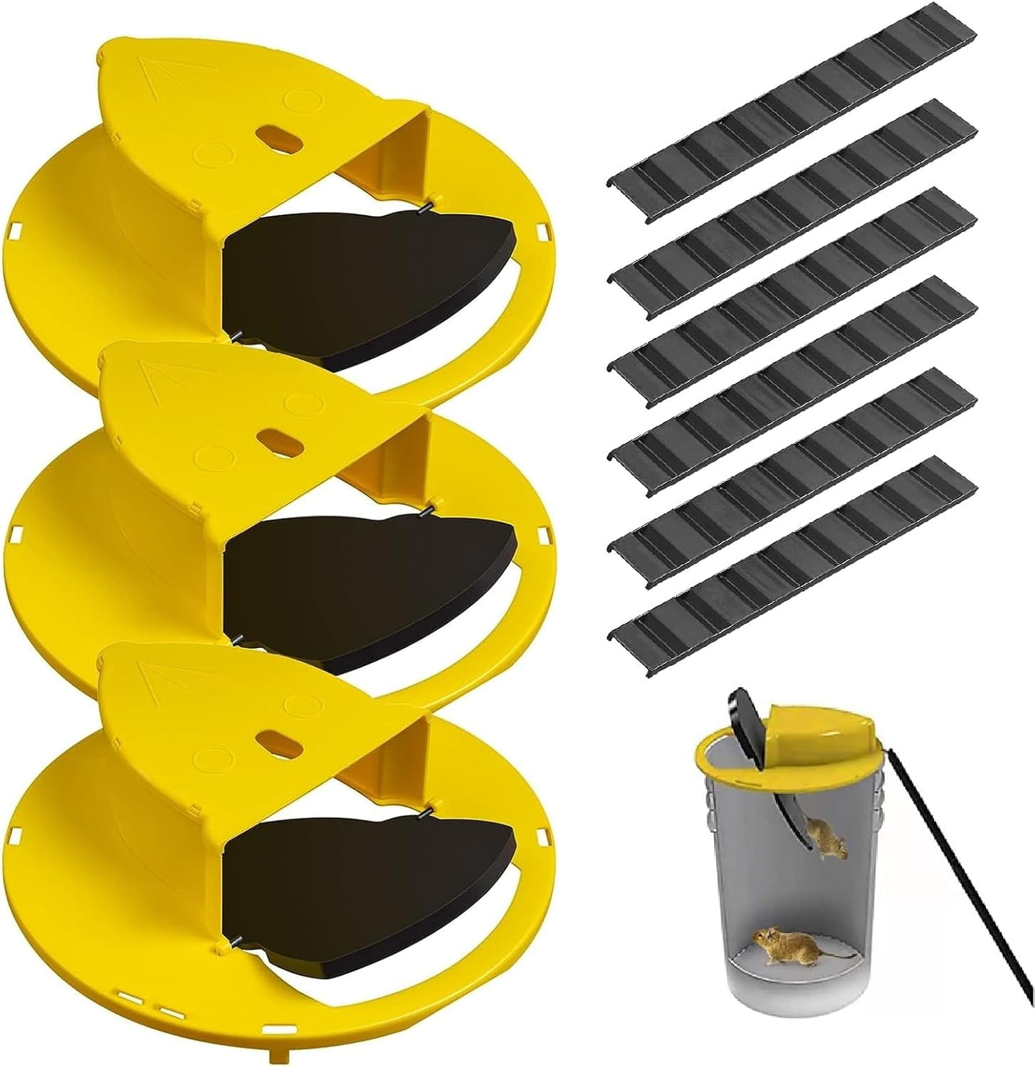 Mouse Trap Bucket with Auto-Reset Lid,5-Gallon Bucket Compatible,Mouse ...