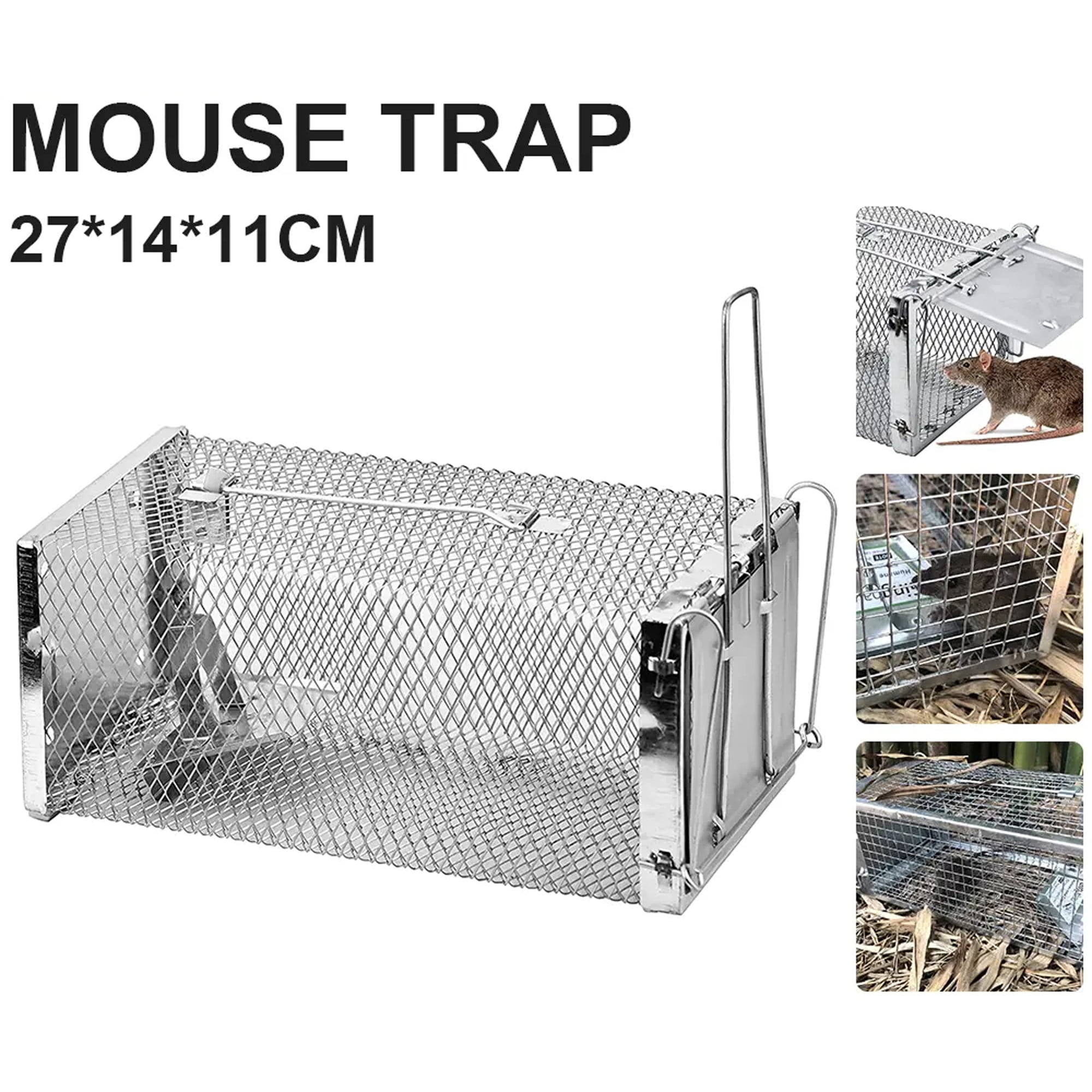 Mouse Trap Rat Trap Rodent Trap Live Catch Cage Easy to Set Up and ...