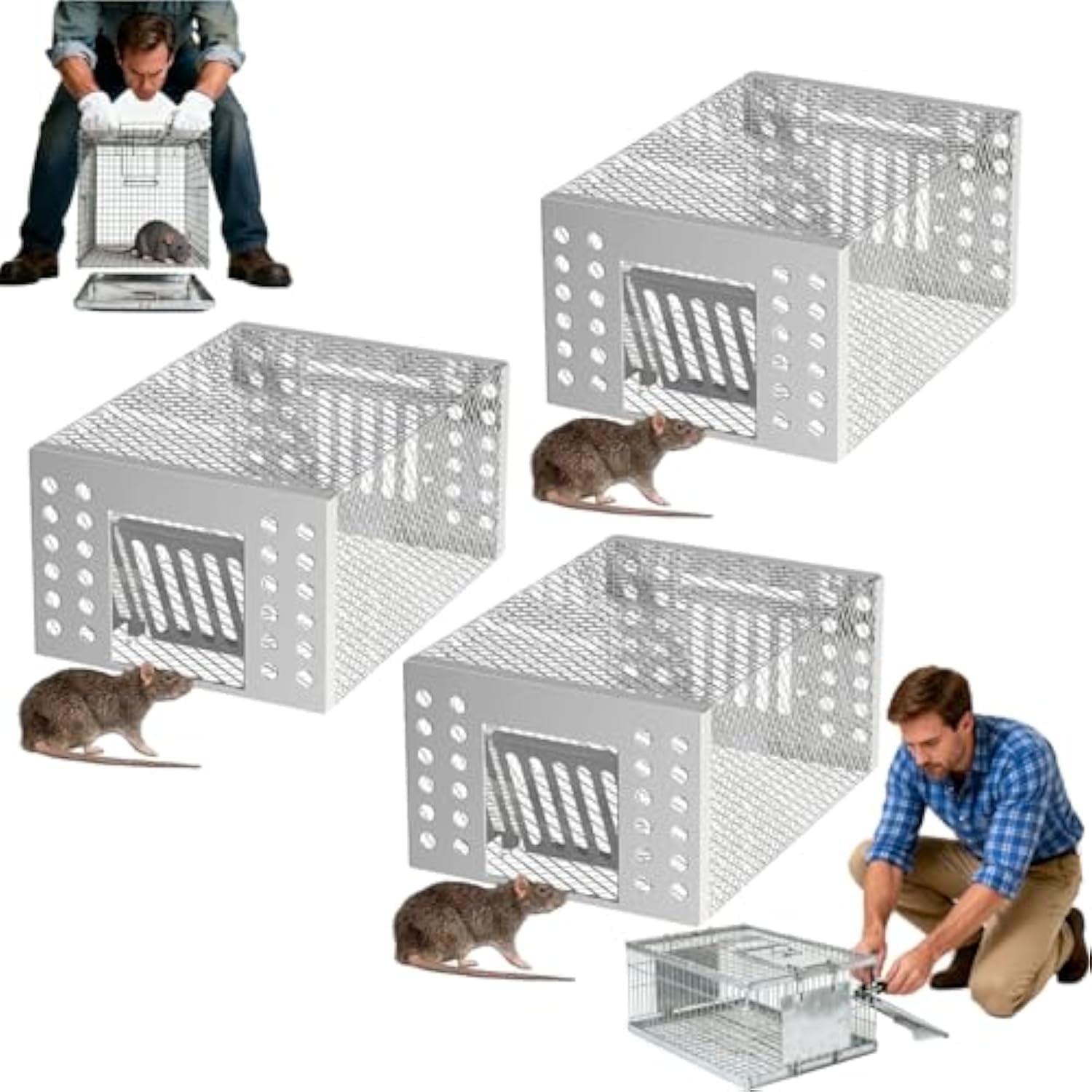 Mouse Trap, Stainless Steel Mouse Trap, Mouse Traps Indoor for Home ...