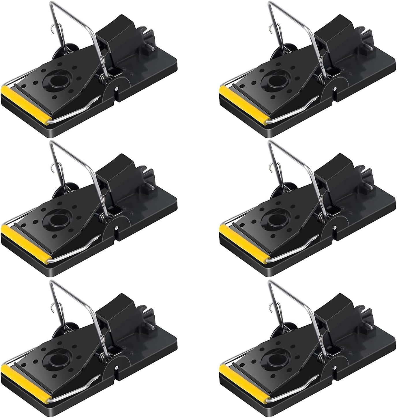 Mouse Traps, 6-Pack Heavy Duty Reusable, Safe and Effective Rodent ...