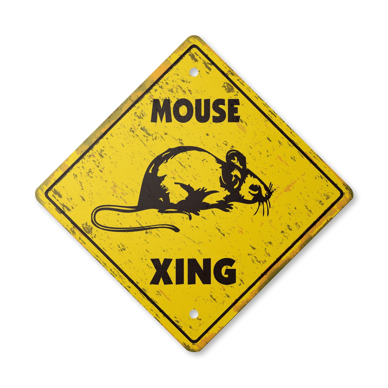 Mouse Vintage Crossing Sign Zone Xing | Indoor/Outdoor Plastic | 12 ...