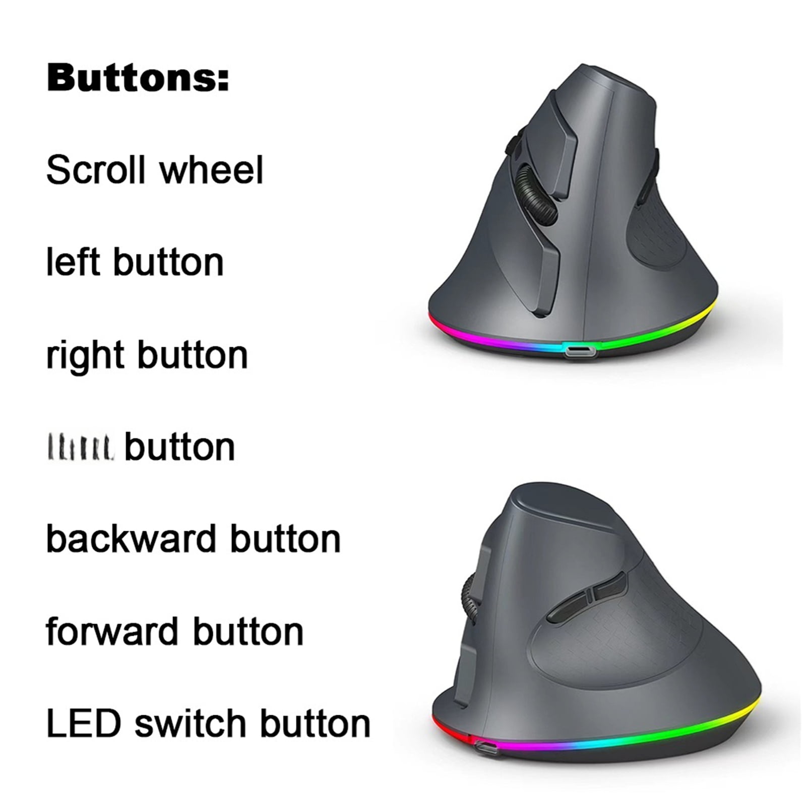 Mouse Wireless Gaming Mouse Rechargeable 1200/1600/2400/3200/4800/7200 ...