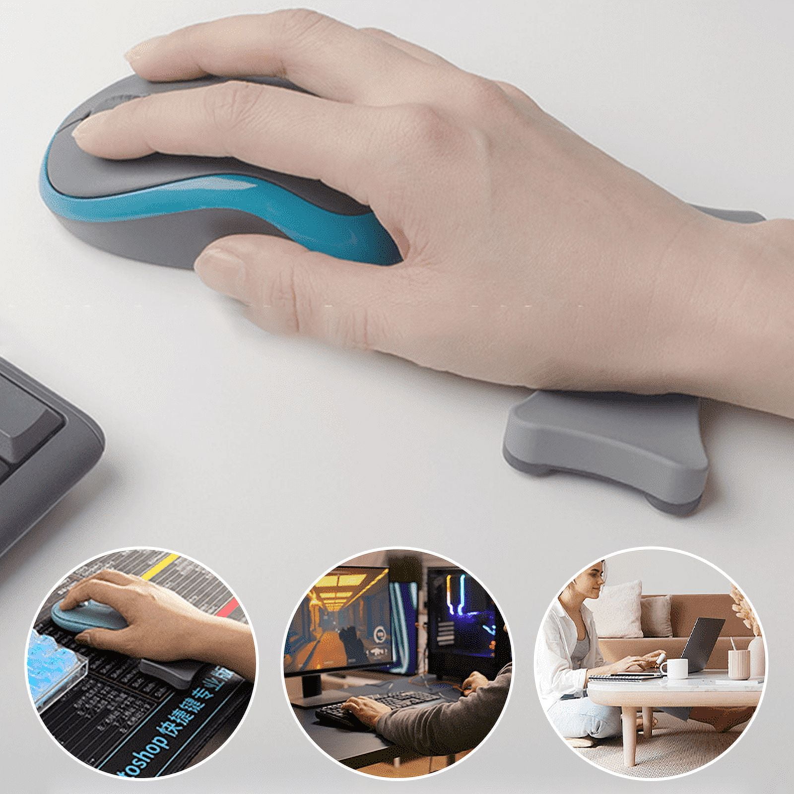 Mouse Wrist Rest, Mouse Wrist With Scroll Wheel Ergonomic Mouse Pad ...