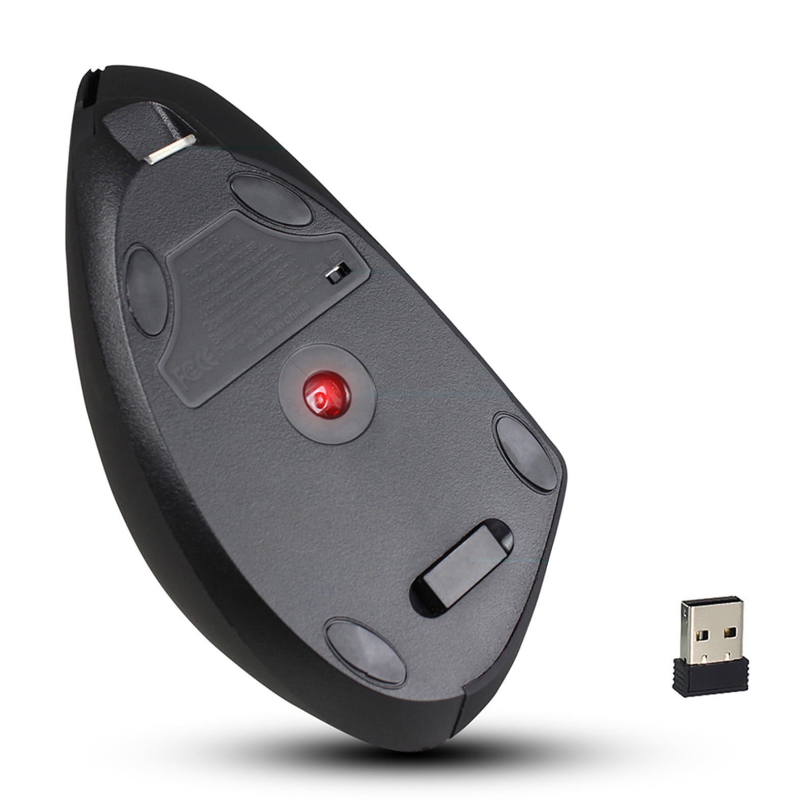 Mouse YWYT 2.4G Wireless Rechargeable Vertical Mouse Ergonomic Upright ...