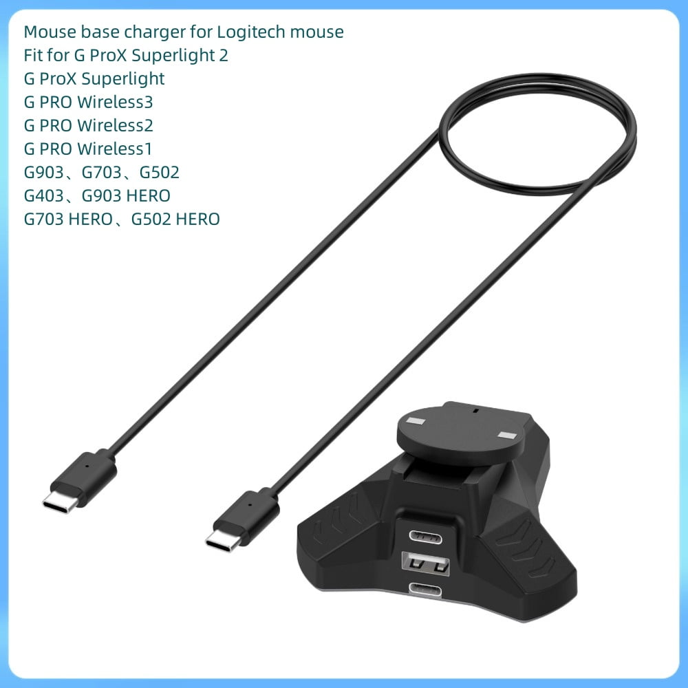 Mouse base charger for Logitech G PROX2 / 1 GPW3 / 2/ 1 G903 / G703 ...