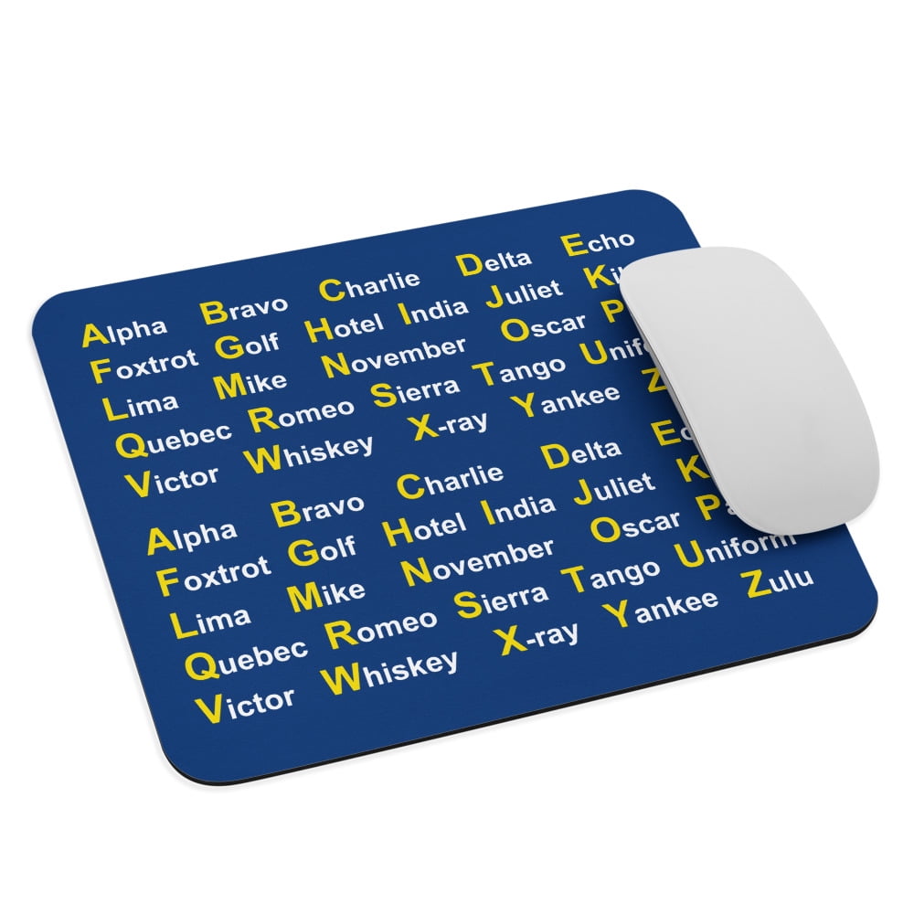 Mouse pad NATO Phonetic Alphabet - Walmart.com