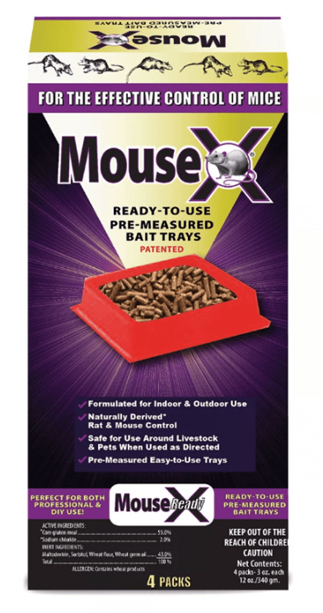 MouseX Ready to Use Bait Trays for Mice and Rats, 4 Pack - Walmart.com