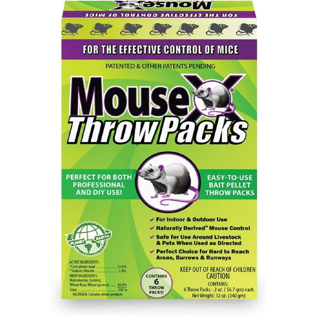MouseX Throw Packs Bait Pellets for Mice, Pack of 6 - Walmart.com