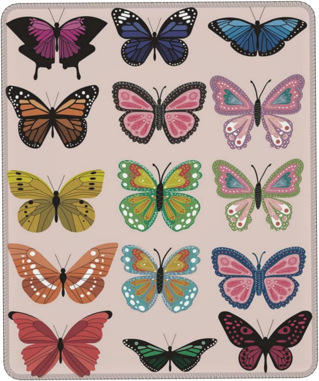 Mousepad 7.9x9.5 Inch Vintage Butterfly Mouse Pad Cute Small Mouse Pad ...