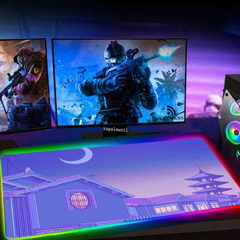 Mousepad Design Pc RGB Pink Sailor Mouse Pad Gamer Large Carpet Gaming ...