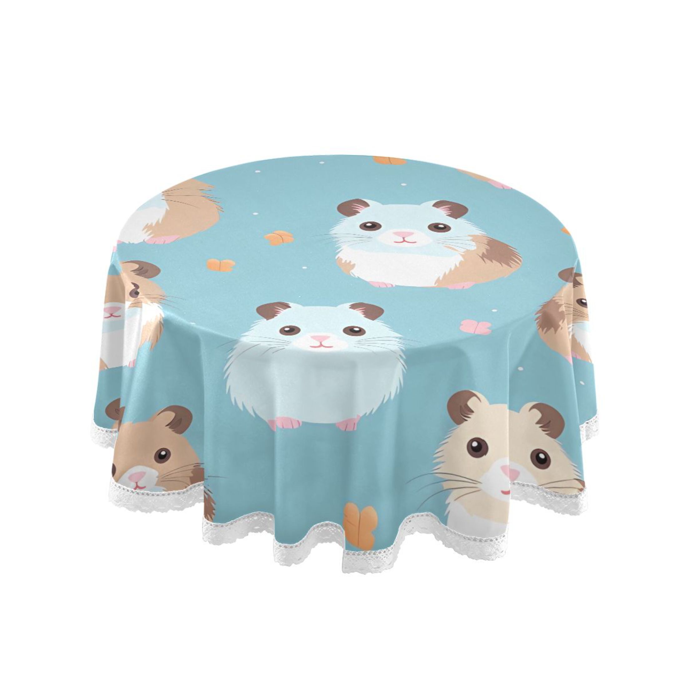 Mouses Cartoon Cute Round Tablecloth 60" Reusable Circle Table Cover ...