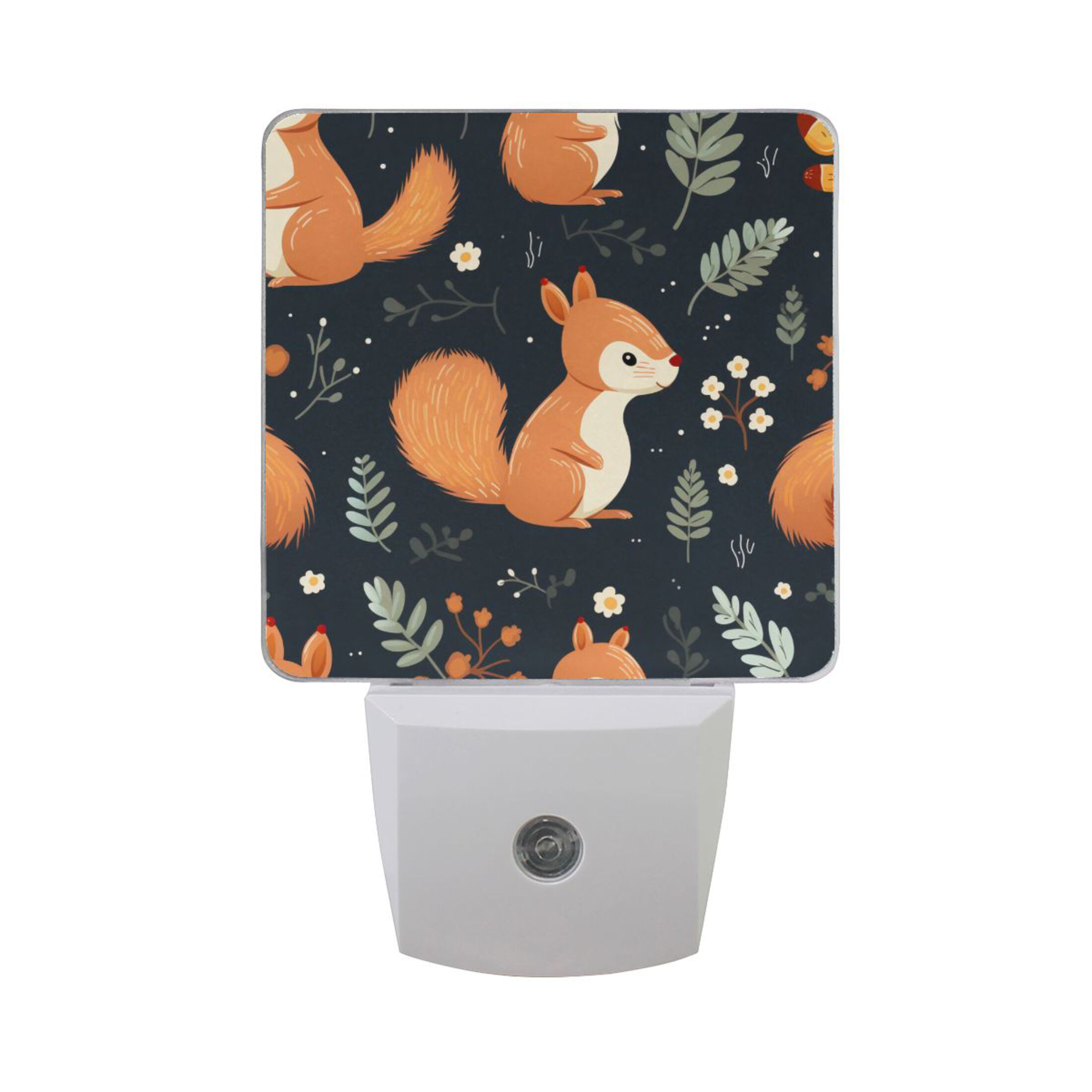 Mouses and Leaves Night Light LED Dusk to Dawn Auto Sensor Night Lamp ...