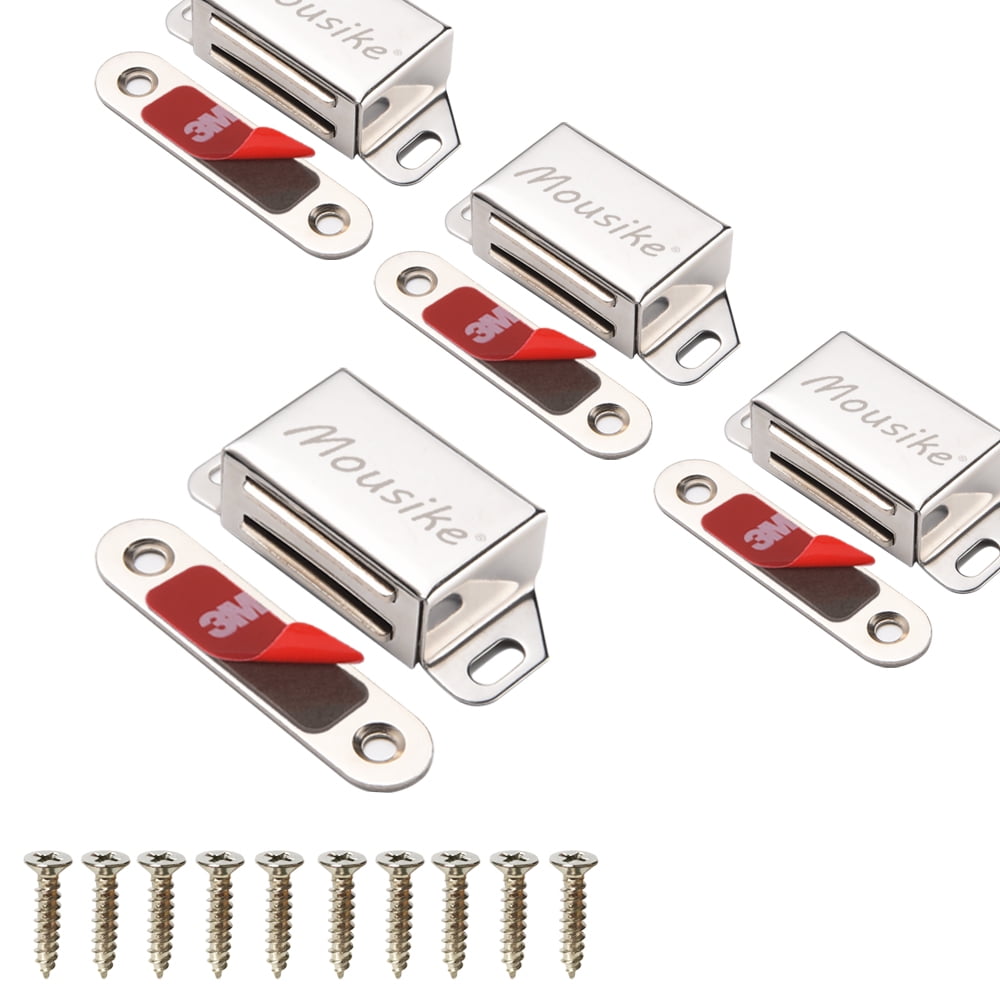 Mousike 25lb Cabinet Magnets, Strong Door Catch, Stainless Steel, For ...