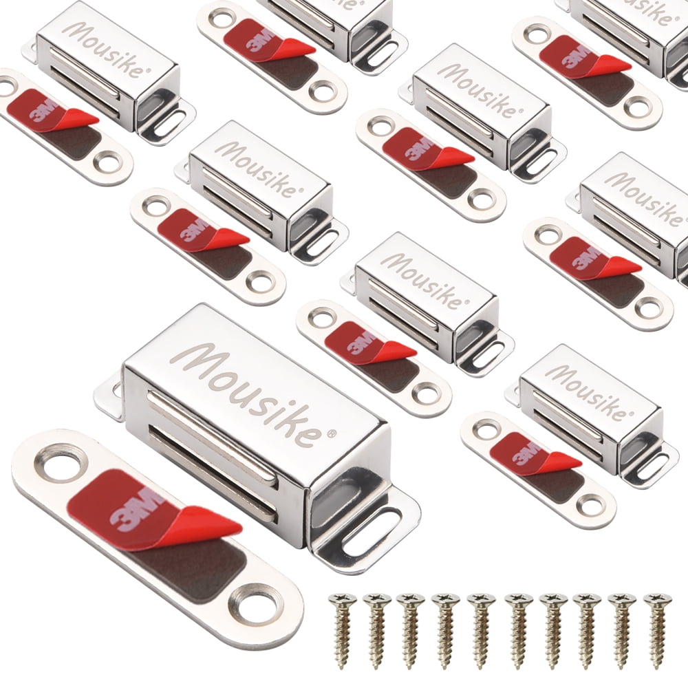 Mousike Cabinet Magnets, Magnetic Door Catch, Stainless Steel, 20lbs ...