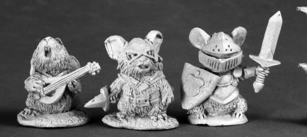 Mousling Heroes Bard Thief Knight Miniature 25mm Heroic Scale Dark ...