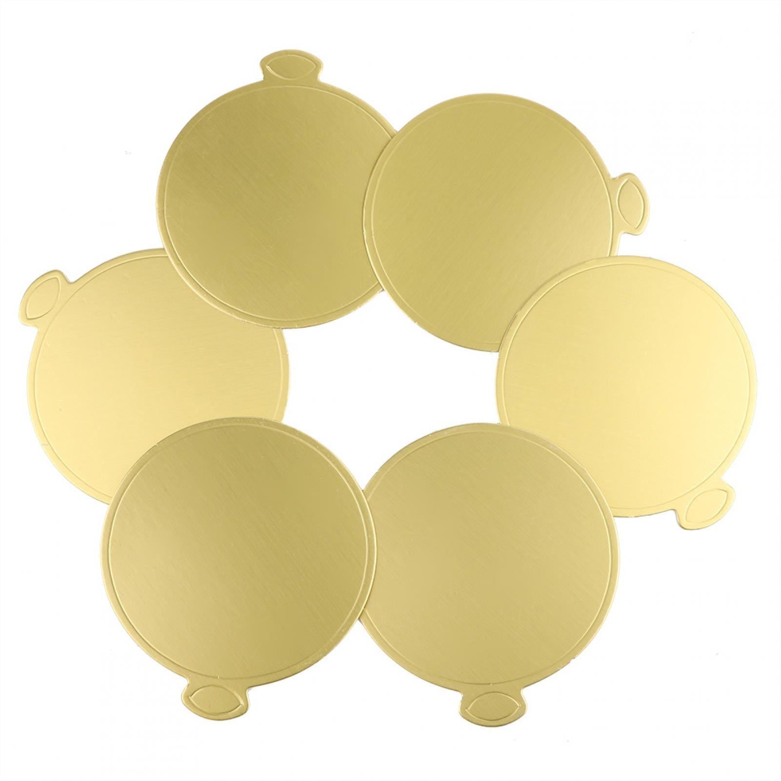 Mousse Cake Boards, 100 PCS Mini Gold Cake Paper Cupcake Dessert ...