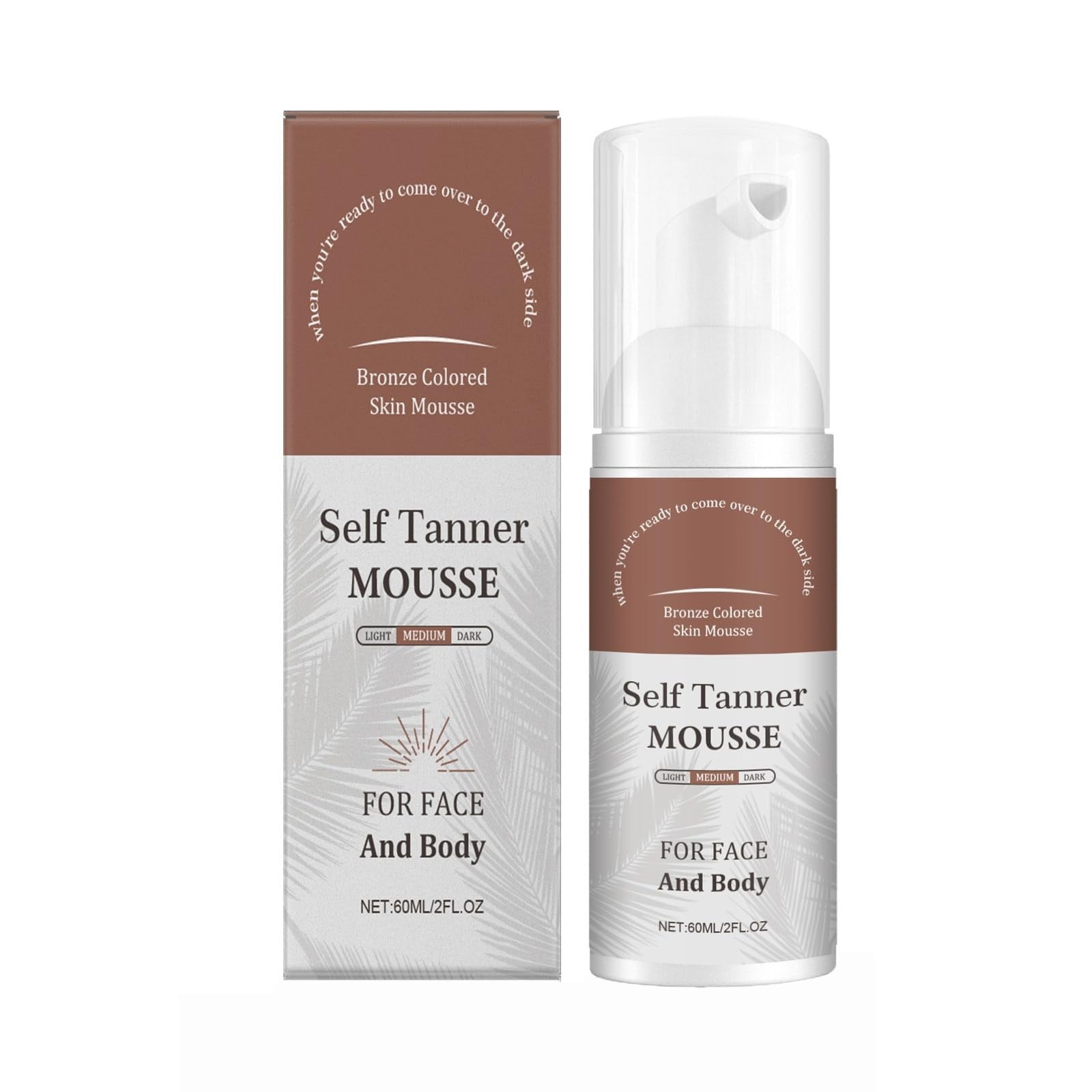 Mousse Self Tanner for Face & Body, Botanical Antioxidant Tanning Foam ...