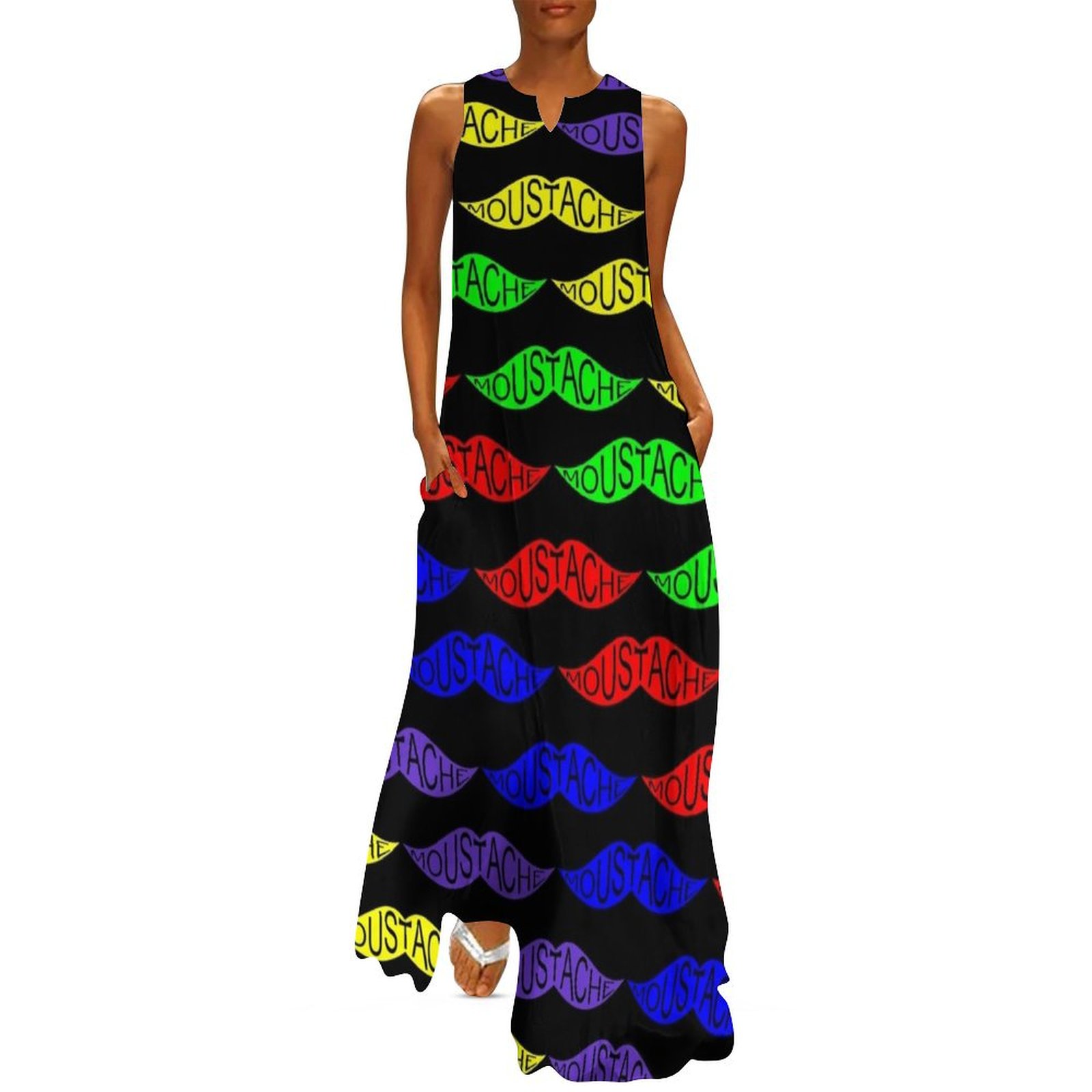 Moustache Long Dress women"s elegant loose dresses women clothing 2024 ...