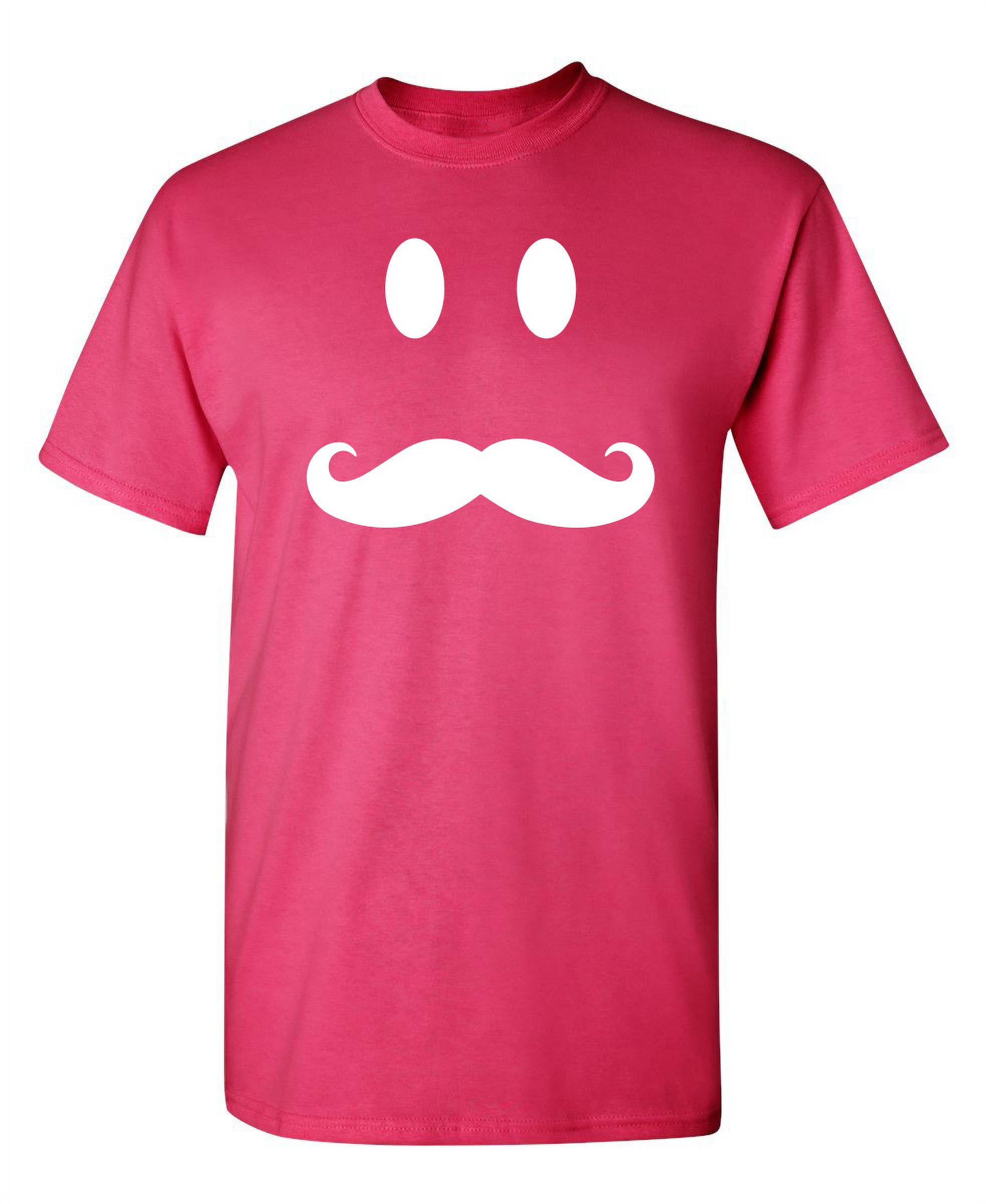 Moustache Smile Men Funny Tees Novelty Sarcastic Humor Graphic TShirt ...