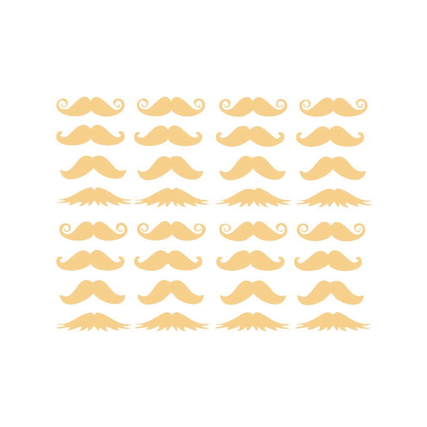 Moustaches Vinyl Decal Sheet - Medium - Buttercream - Walmart.com