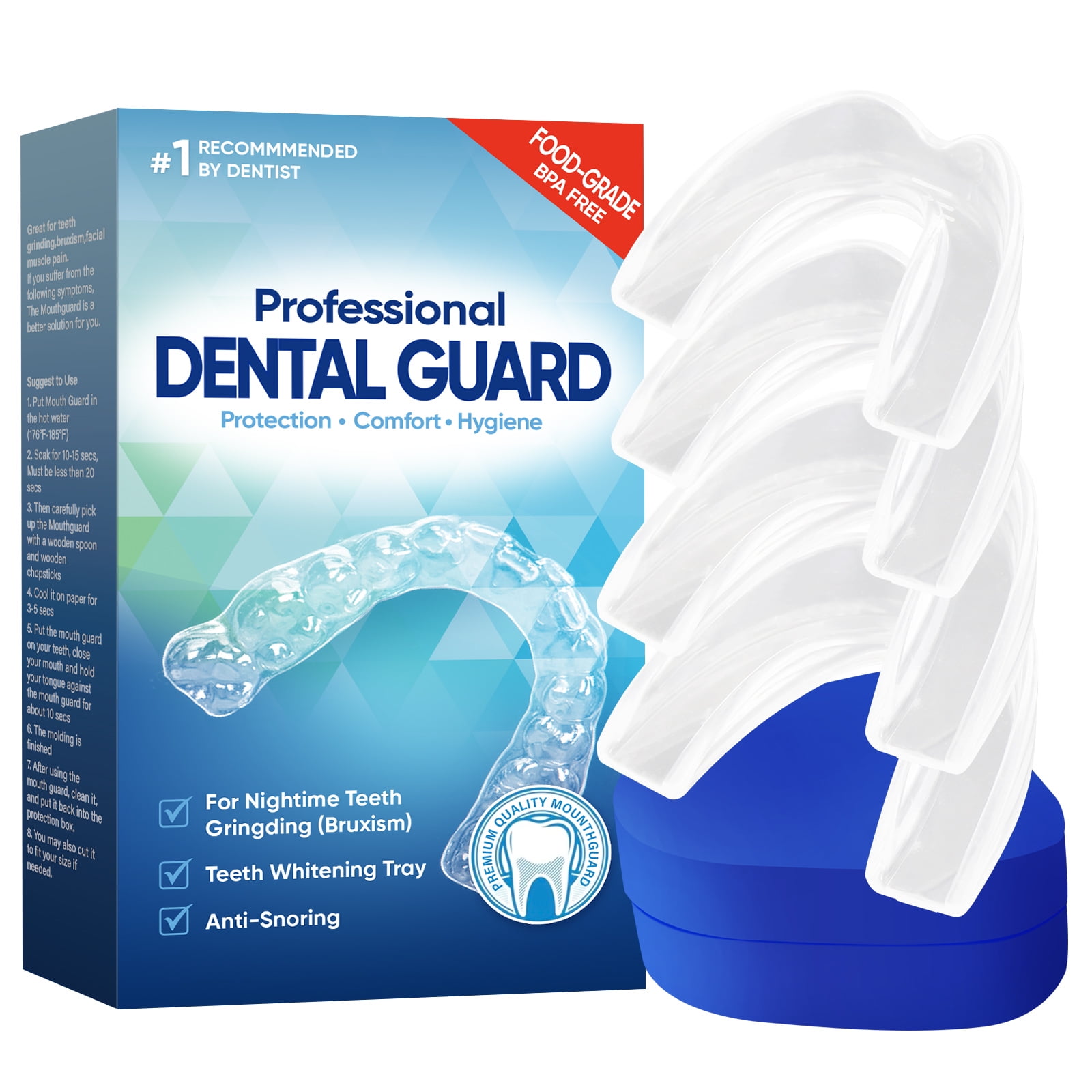 Professional Dental Mouth Guard for Nighttime Teeth Clenching, Prevent ...