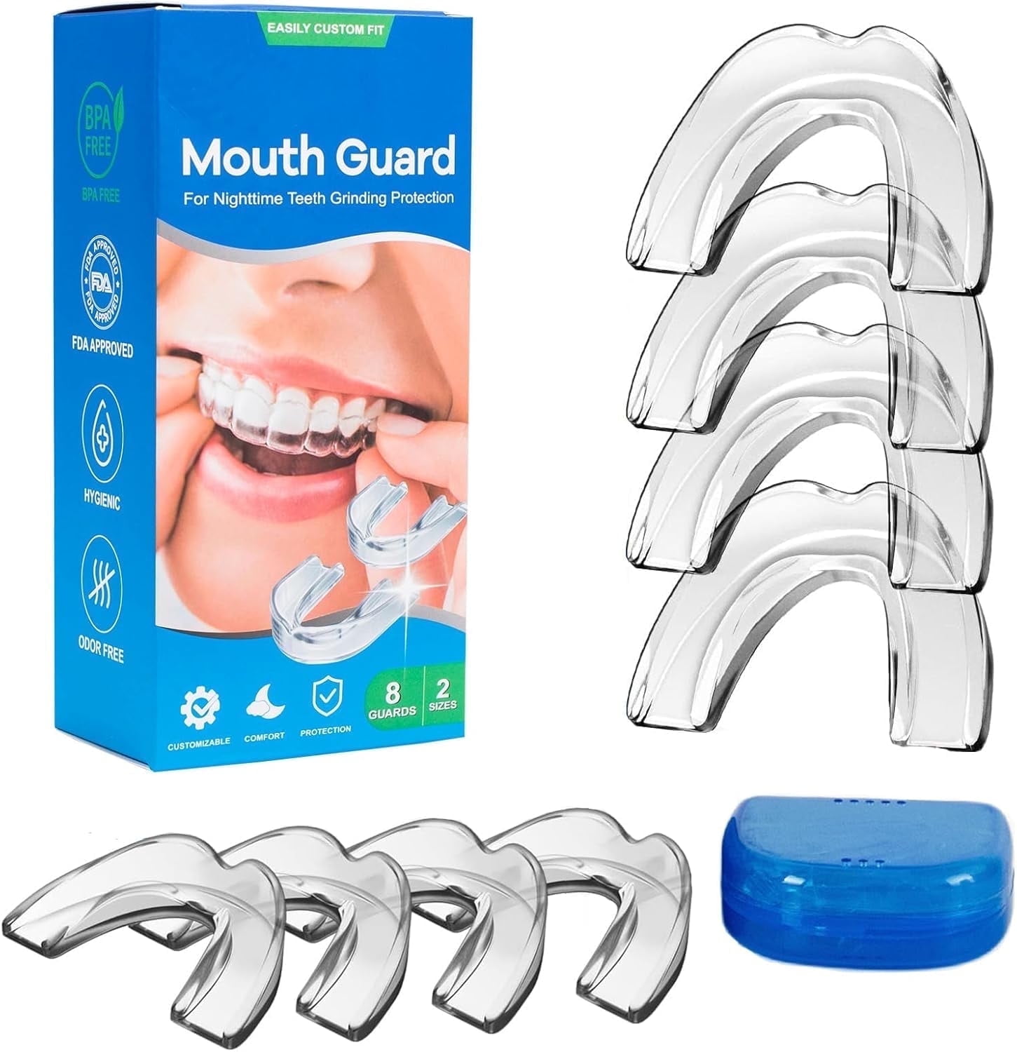 Kidsjoy Moldable Mouth Guards for Nighttime Teeth Grinding, 2 Sizes ...
