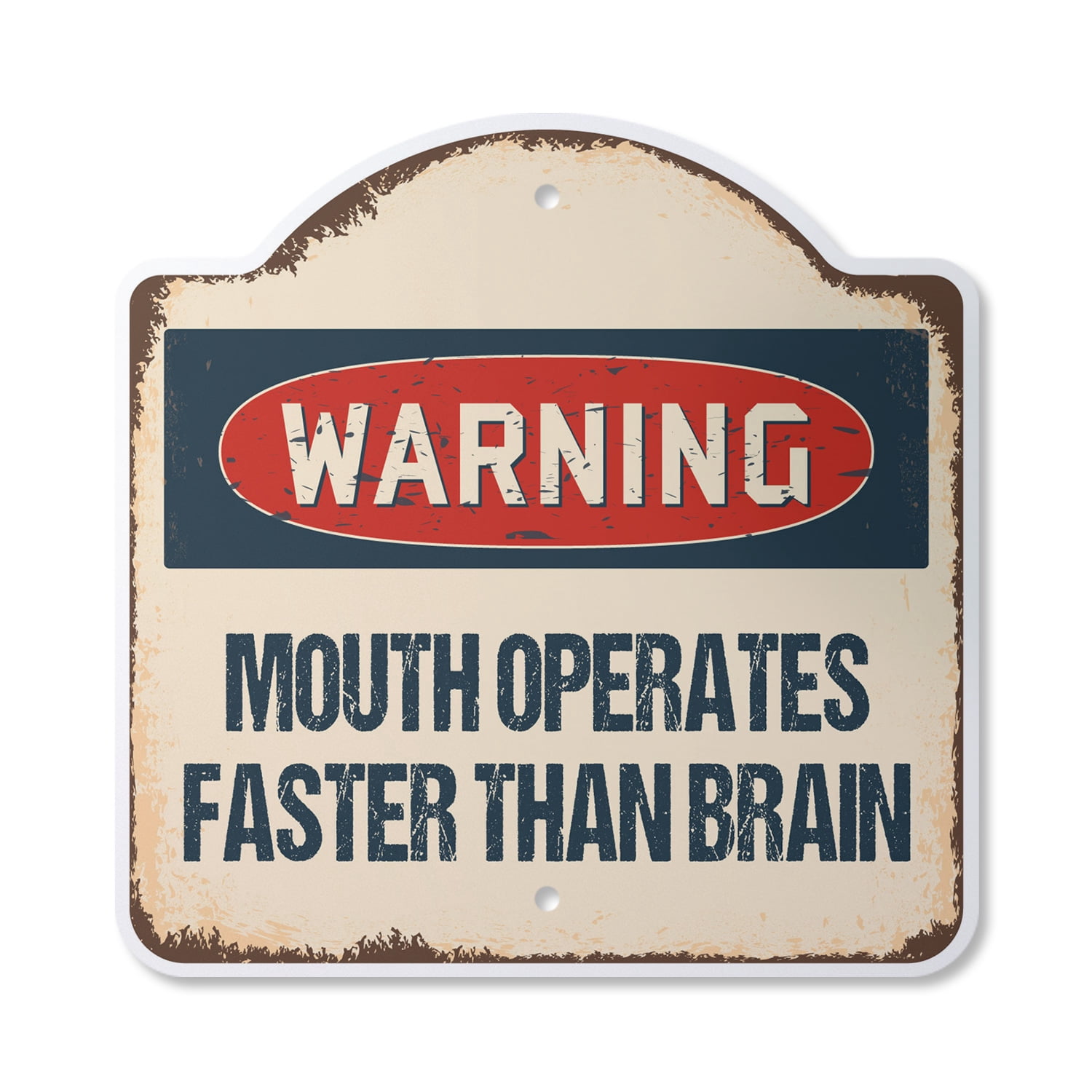 Mouth Operates Faster 12" X 12" Sign | Indoor/Outdoor Plastic ...