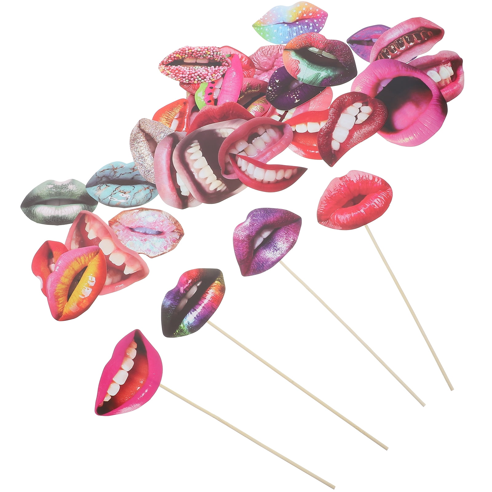 Mouth Photo Props Birthday Decor Wedding Decorations for Ceremony Party ...