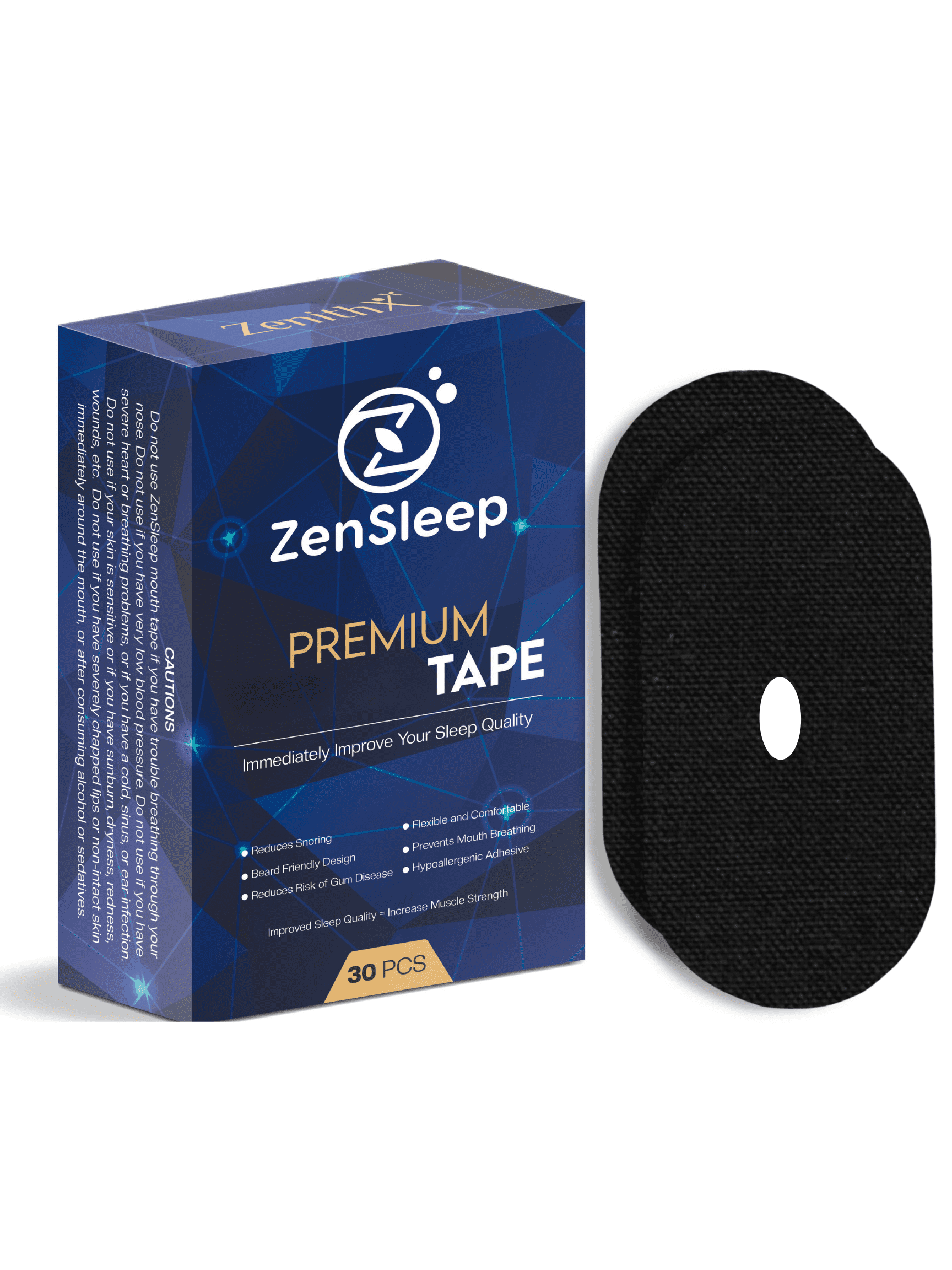 Mouth Tape, Hypoallergenic, Strong Hold, Premium Cotton Medical Grade ...