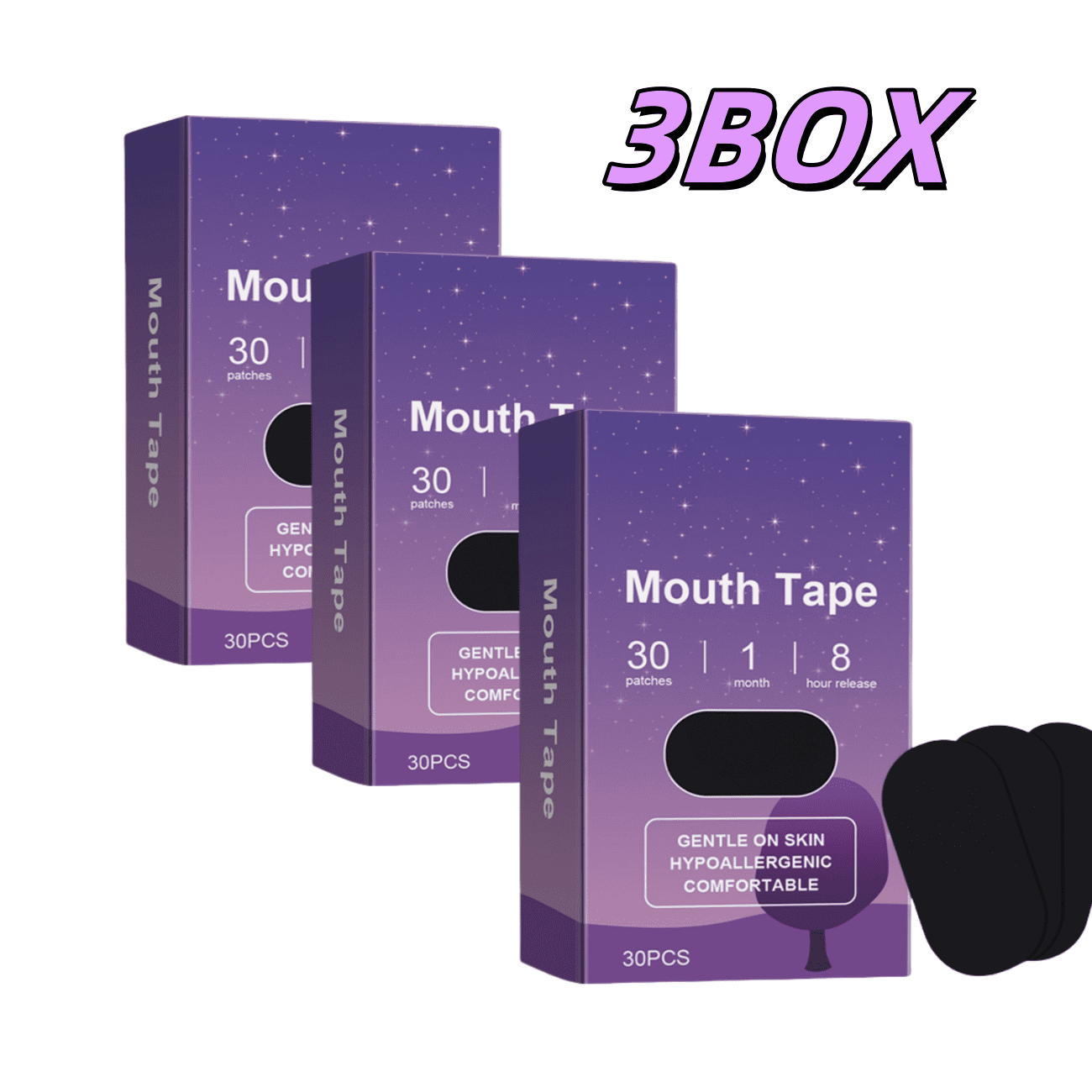 Mouth Tape Premium Mouth Tape for Sleeping Gentle Skin Adhesive, Hypoallergenic, Comfortable for ...