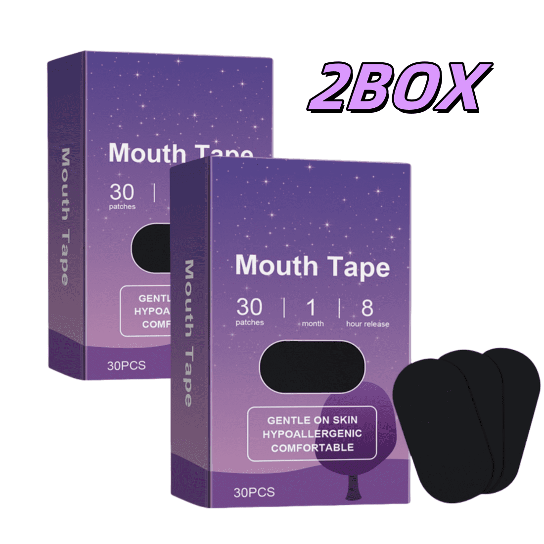 Mouth Tape Premium Mouth Tape for Sleeping Gentle Skin Adhesive, Hypoallergenic, Comfortable for ...