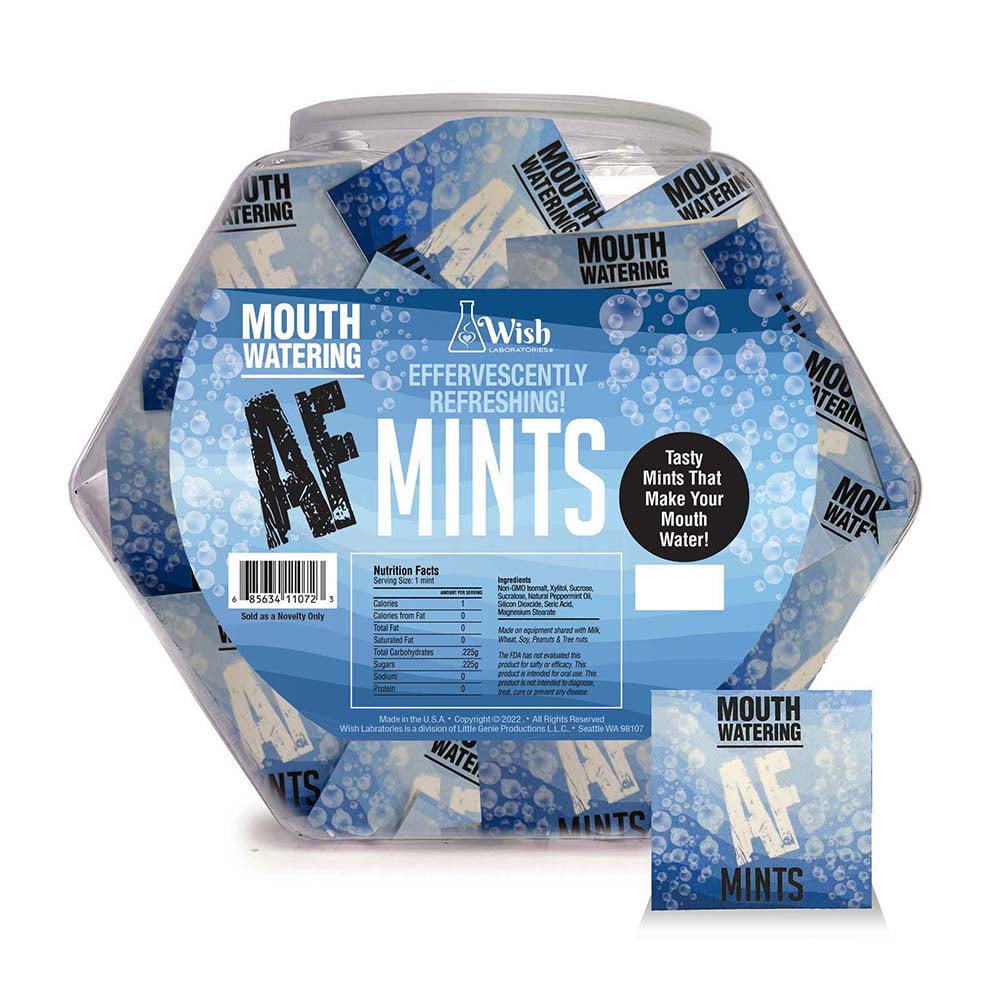 Mouth Watering AF Effervescent Mints 100-Piece Fishbowl Display ...
