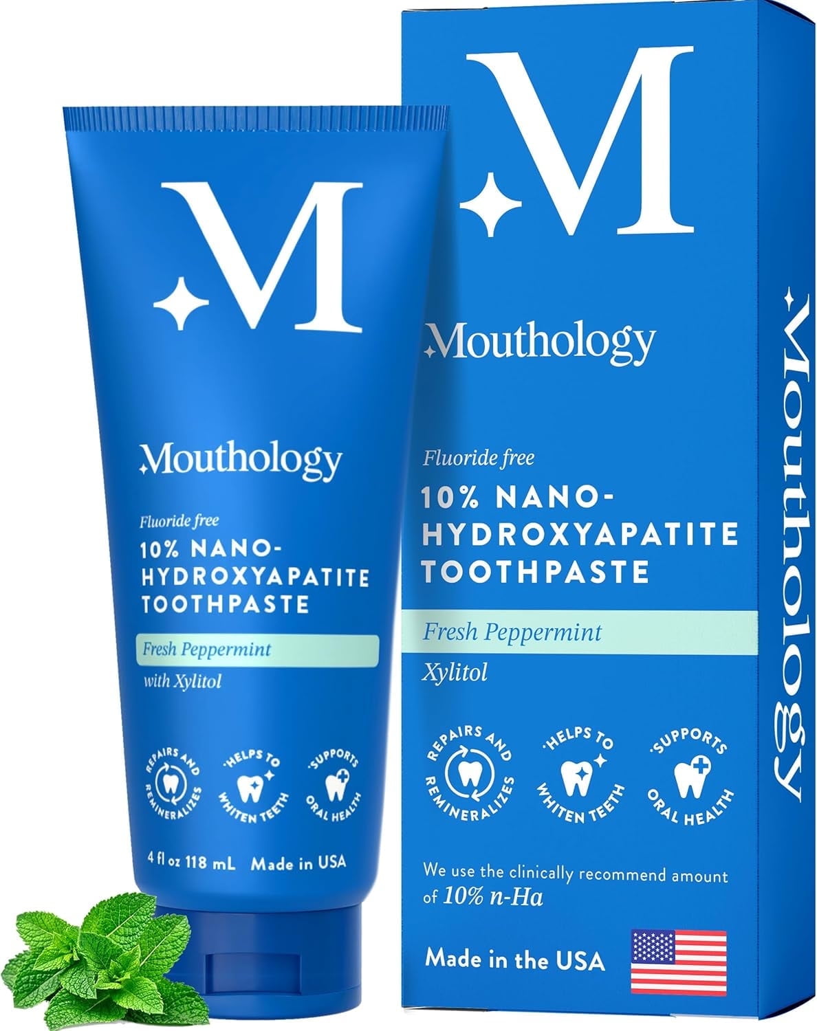 Mouthology 10% Nano-Hydroxyapatite Toothpaste, Natural, Remineralizing ...