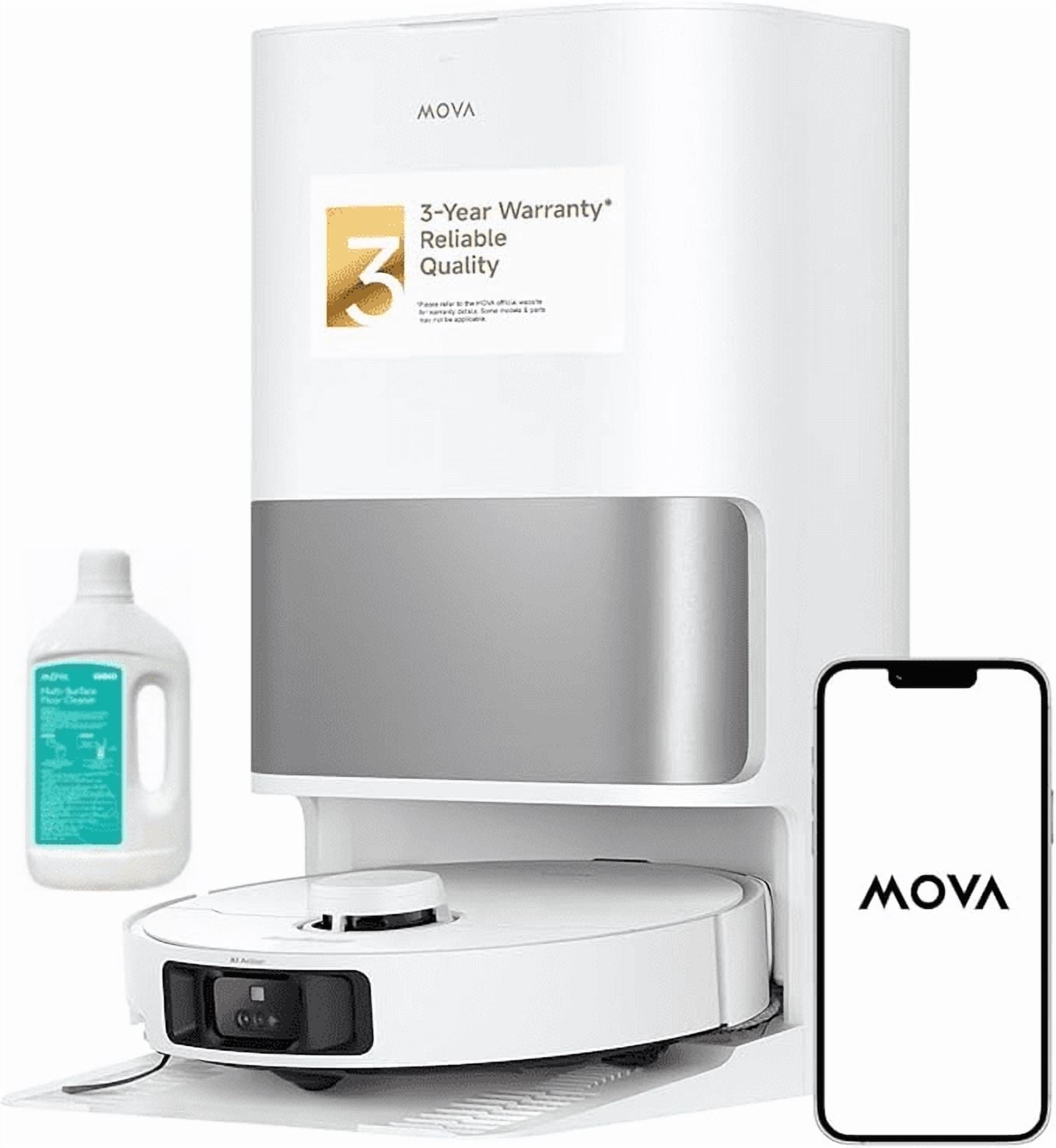 Mova P10 Pro Ultra Robot Vacuum and Mop with Cleaning Solution 140°F ...