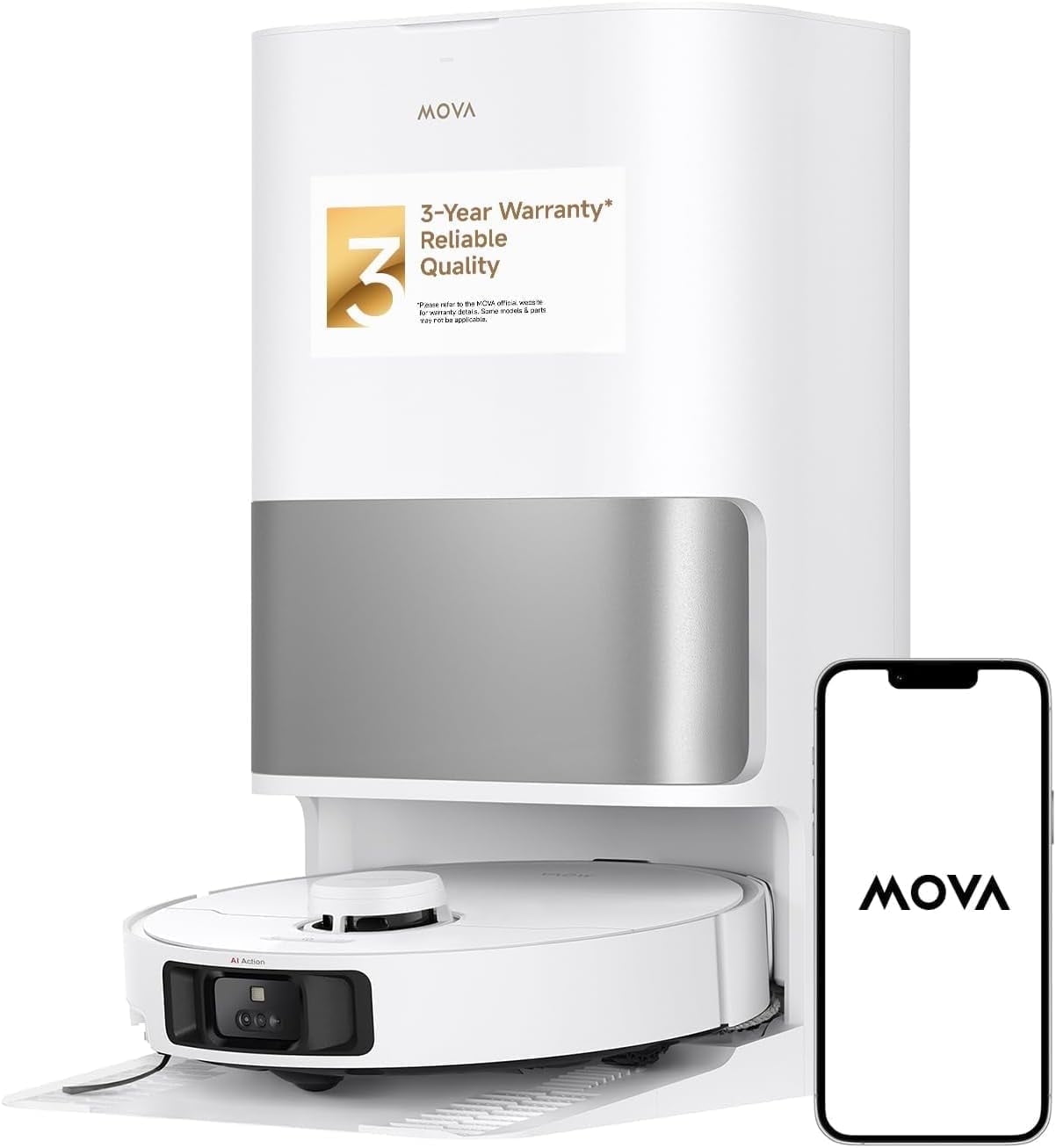 Mova Robot P10 Pro Ultra Vacuum and Mop, 13,000Pa Suction 140°F Hot ...