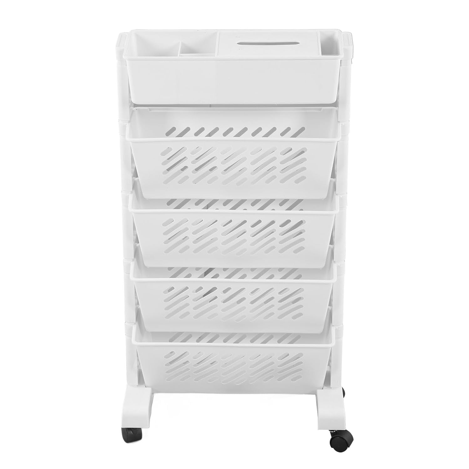 Movable Bookshelf Cart Book Rack Storage Bookshelf with Wheels ...