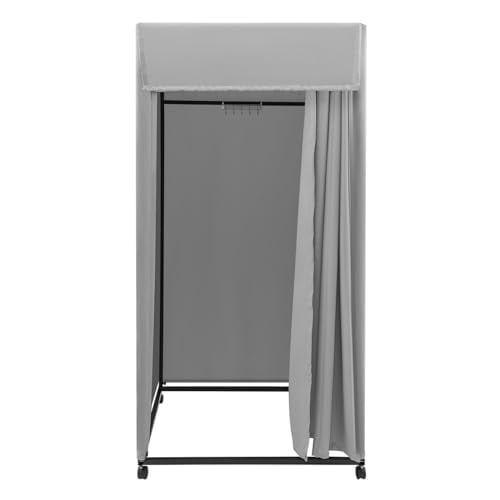 Movable Fitting Room, Portable Privacy Dressing Room with Grey Shading ...