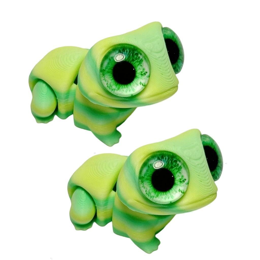 Movable Joint Big Eye Frogs Sculpture Desk Decoration Statue Joints ...