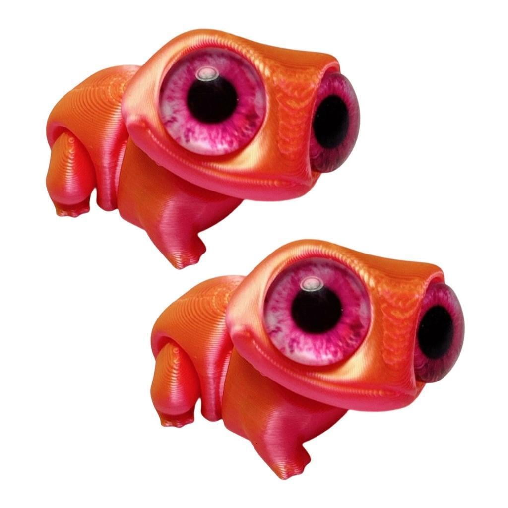 Movable Joint Big Eye Frogs Sculpture Desk Decoration Statue Joints ...