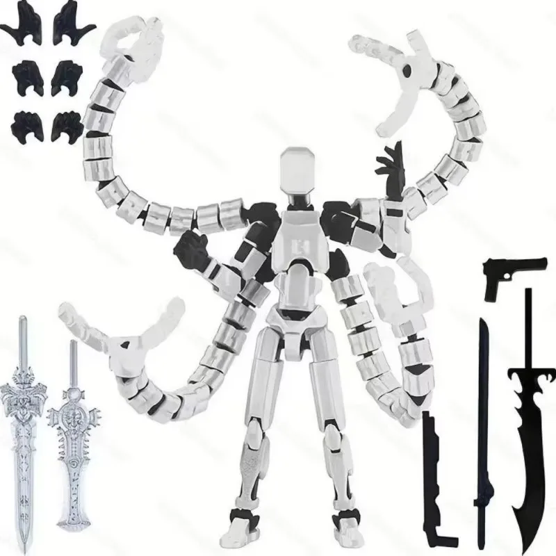 Movable Joints 3D Printed Robot Model Toy Articulated Dummy Figurine ...