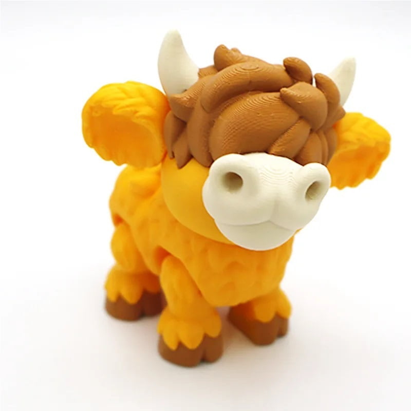 Movable Joints Animal Figurines 3D Printed Tiger Ox Deer Diprotodon ...