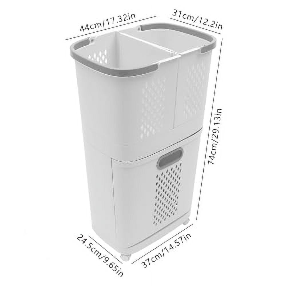 Movable Laundry Basket Multipurpose Storage Basket Floor-Standing Large ...