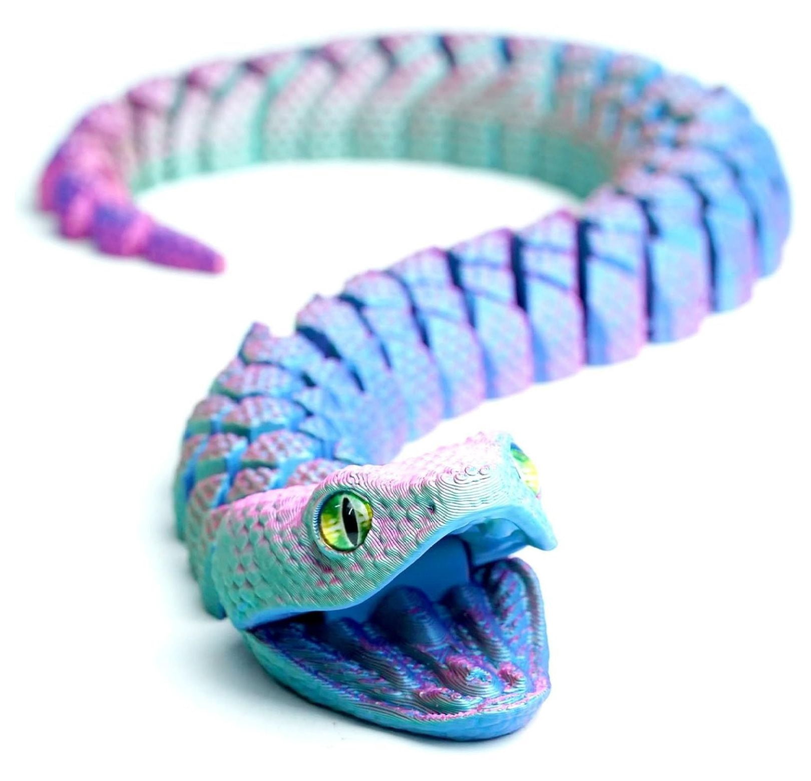 Movable Mouth 3D Printed Snake Models, Flexible Joint Animal lacertid ...