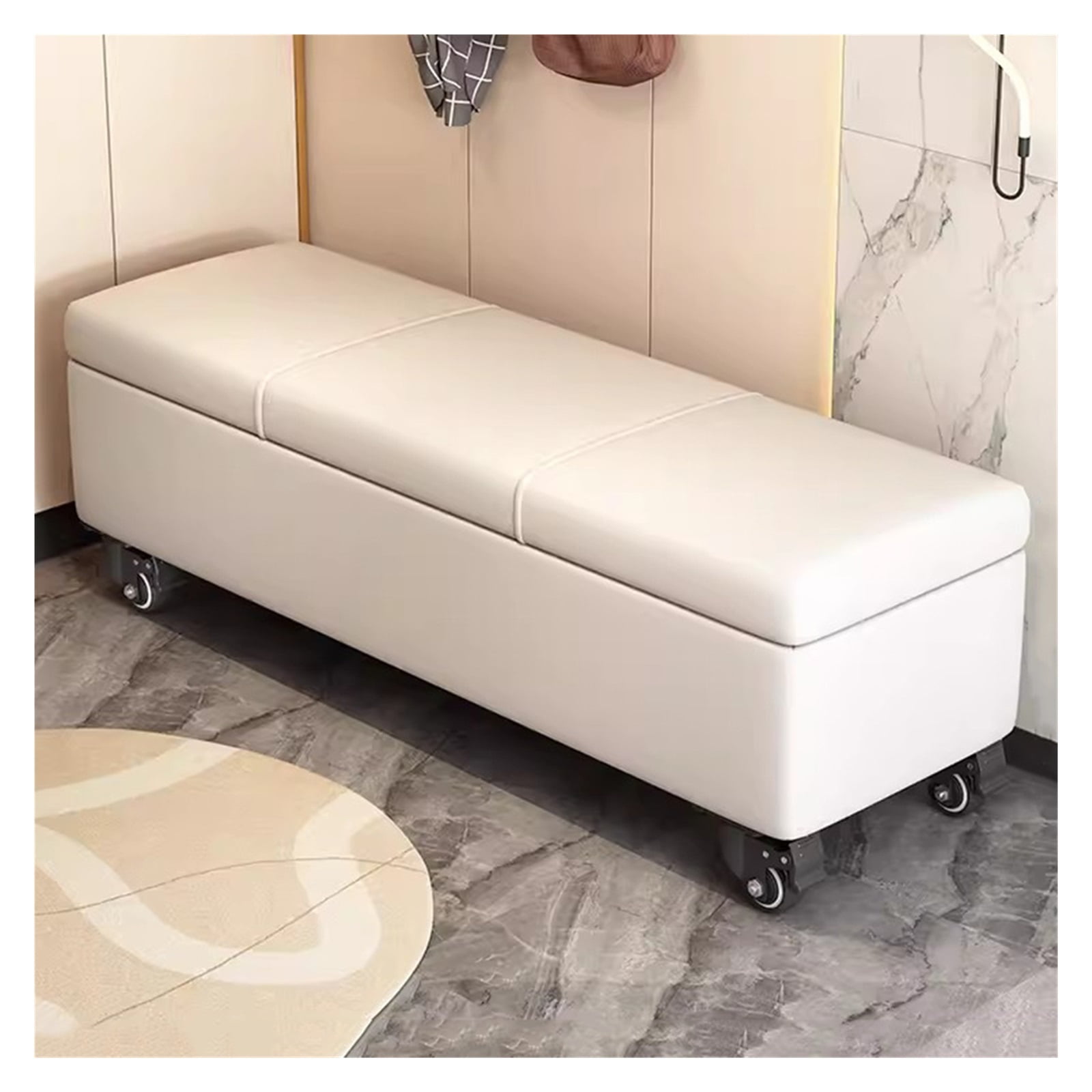 Movable Storage Bench,Upholstered Storage Bench,Entryway Bench with ...