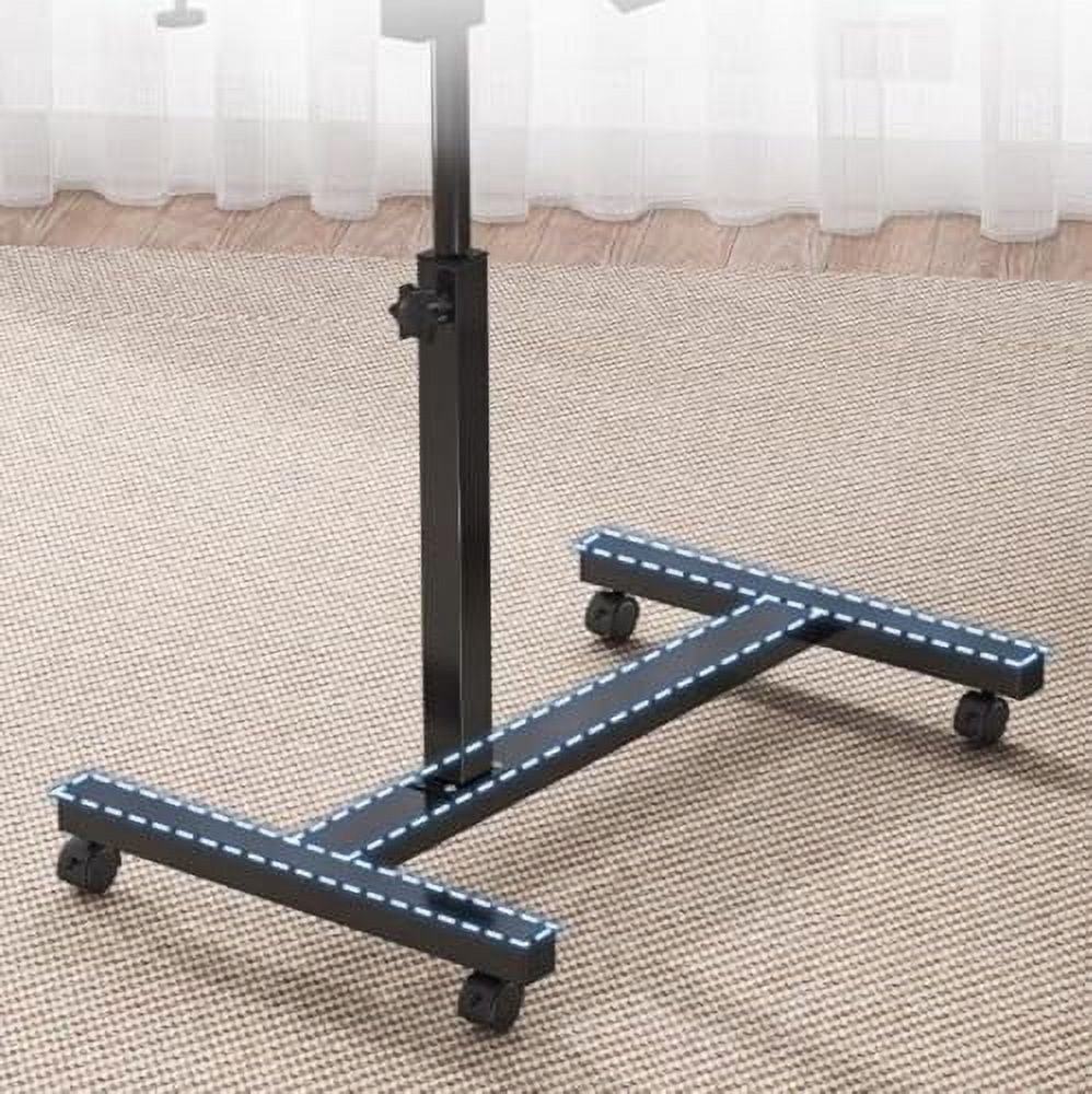 Movable Table Stand with Adjustable Height, Rolling Laptop Table with ...