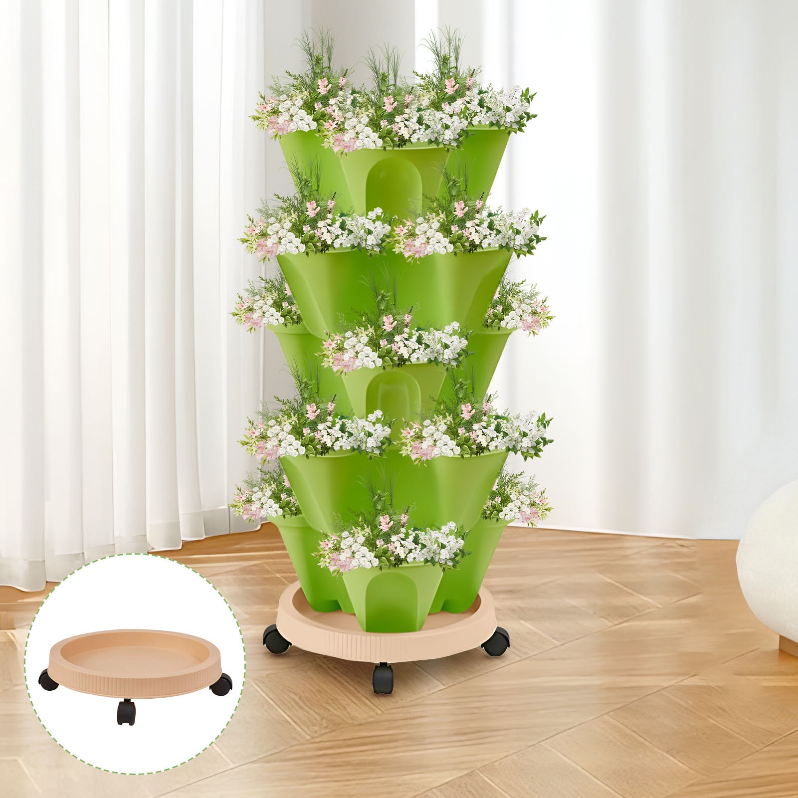 Movable Tray for Stacking Plastic Strawberry Pots, Three-Dimensional ...