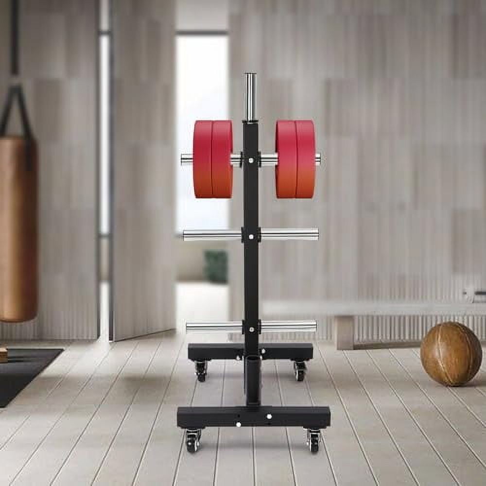 Movable Weight Plate Dumbbell Rack Storage Tree Steel 57inch 1100lbs ...